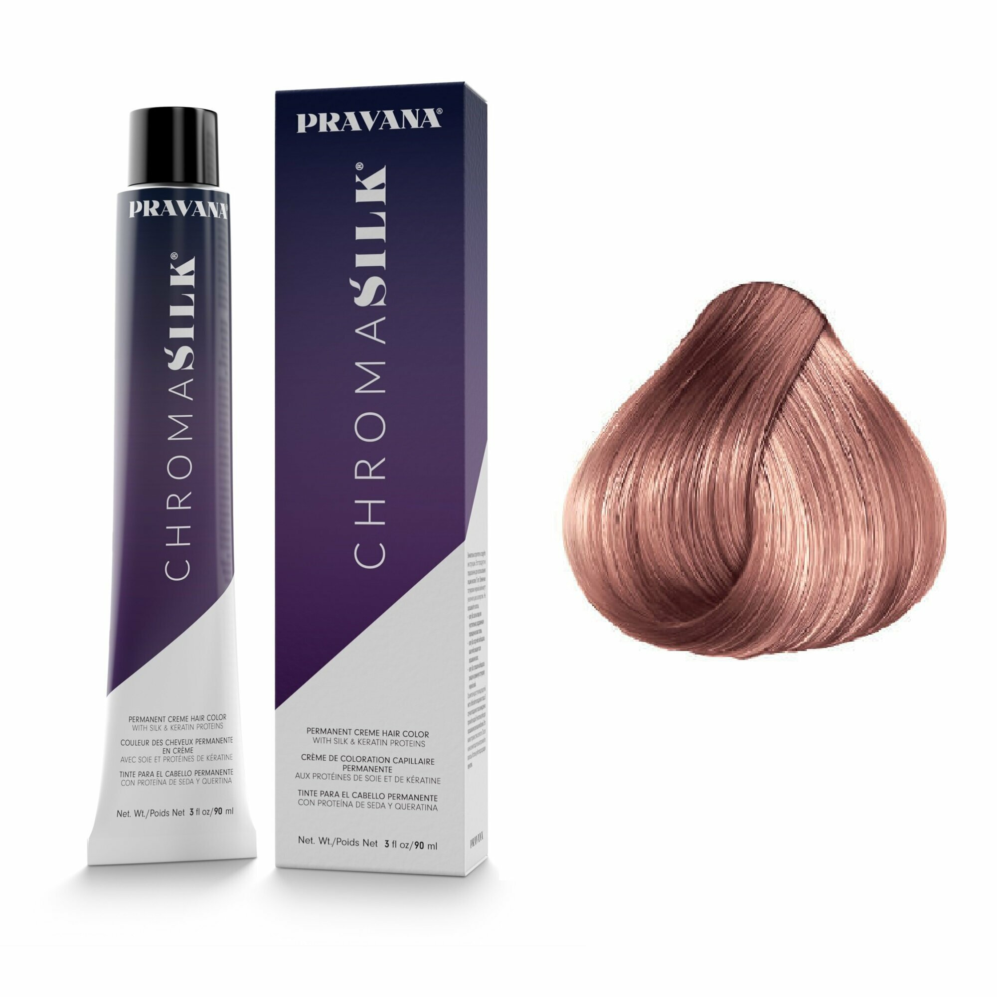 Крем-краска Pravana 8.37(8Gv) для волос, стойкая, блонд, золотисто-фиолетовый (90 мл)