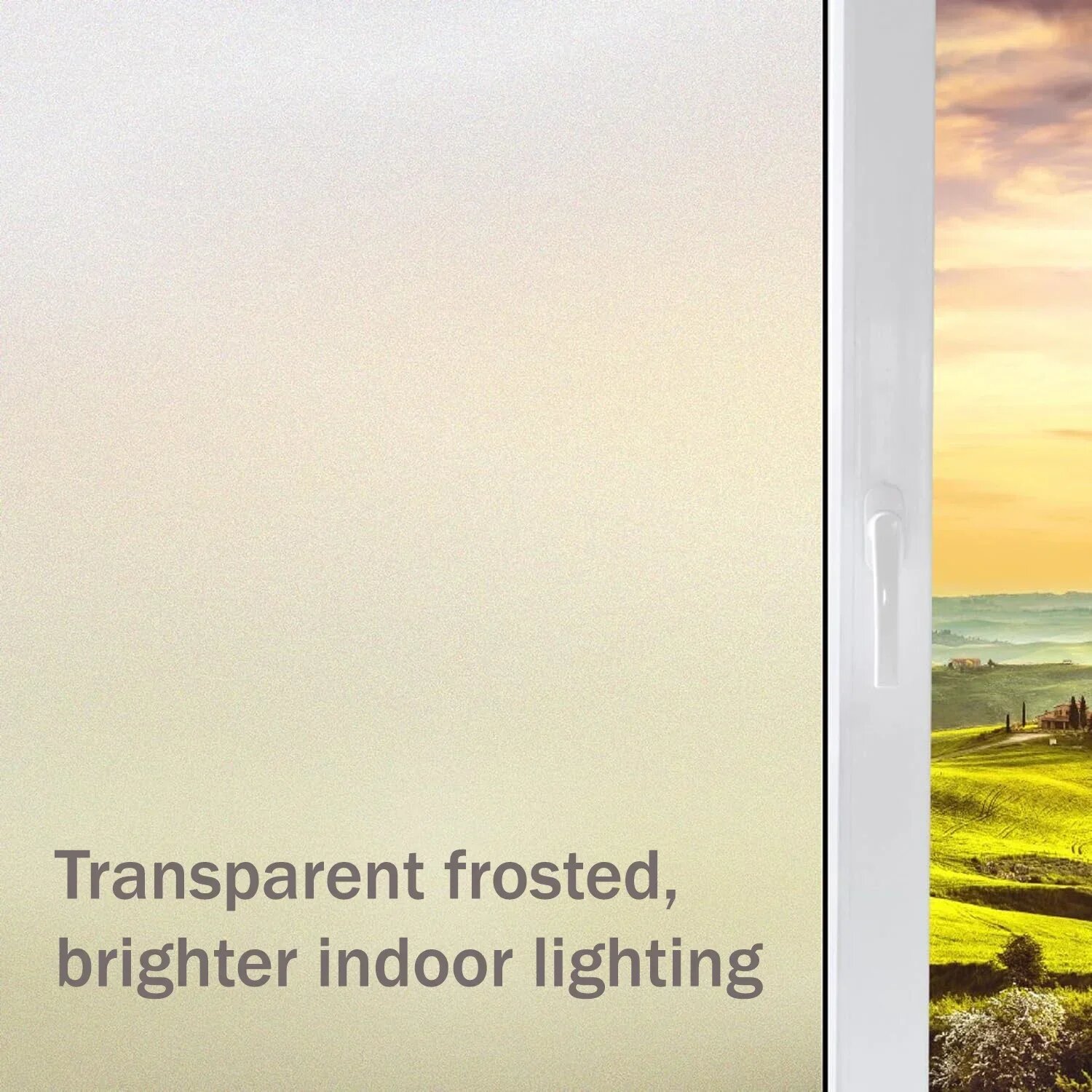 Статическая оконная пленка для конфиденциальности Pvh 60x200cm, Frosted Transparent