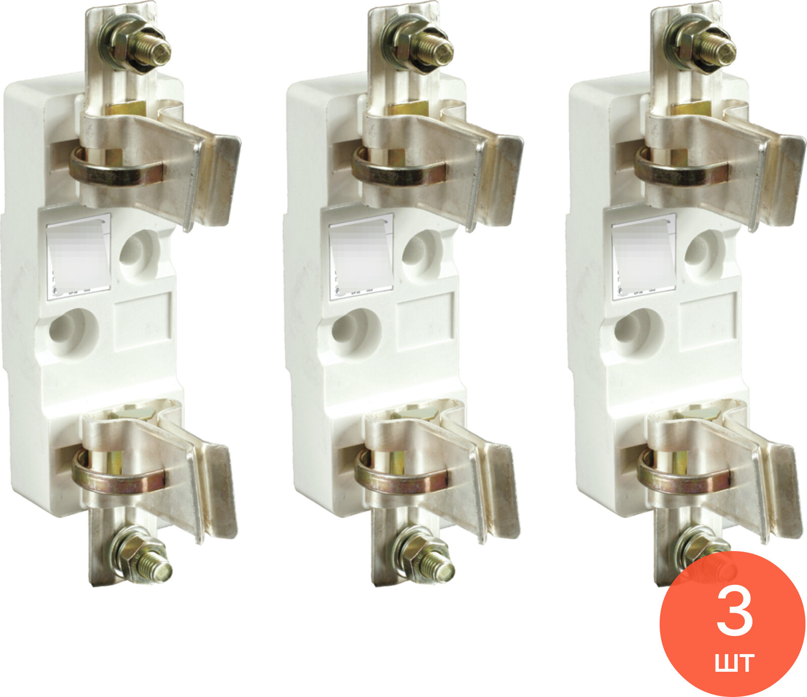 Держатель предохранителя IEK / ИЭК ДП-33 габарит 00 160А, переменный (АС), 660В / электрика (комплект из 3 шт)