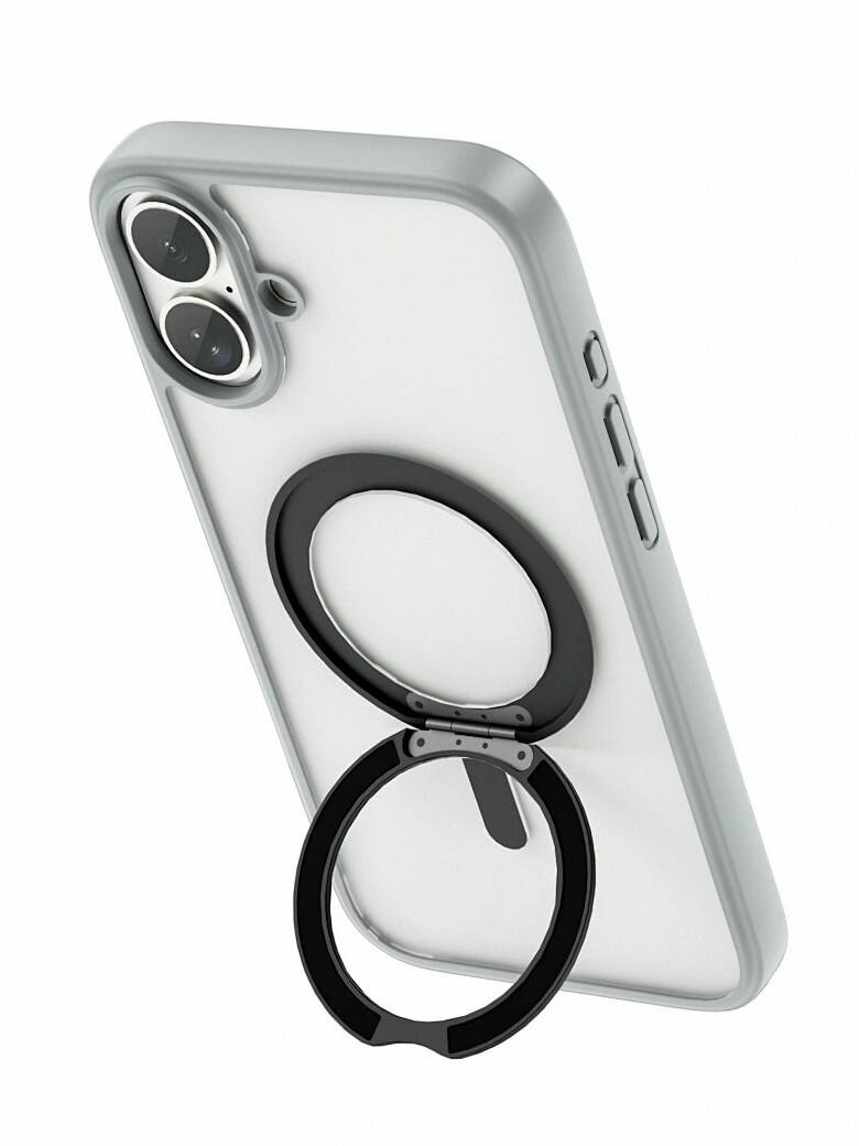 Защитный чехол Wiwu Armor Ultra FGG-202 для IPhone 17 6.3" с Magsafe и подставкой - серый