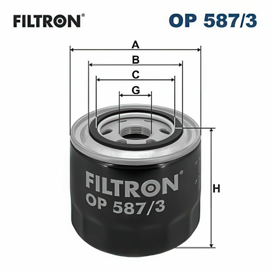 Фильтр масляный, для Митсубиси L200, Паджеро Спорт 2 арт OP5873 FILTRON