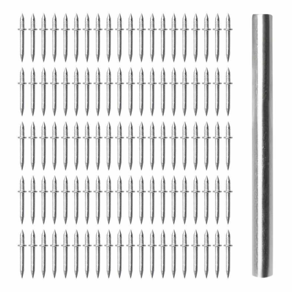 27mm Бесшовные гвозди с двойной головкой (100 штук)+1 Торцевой ключ