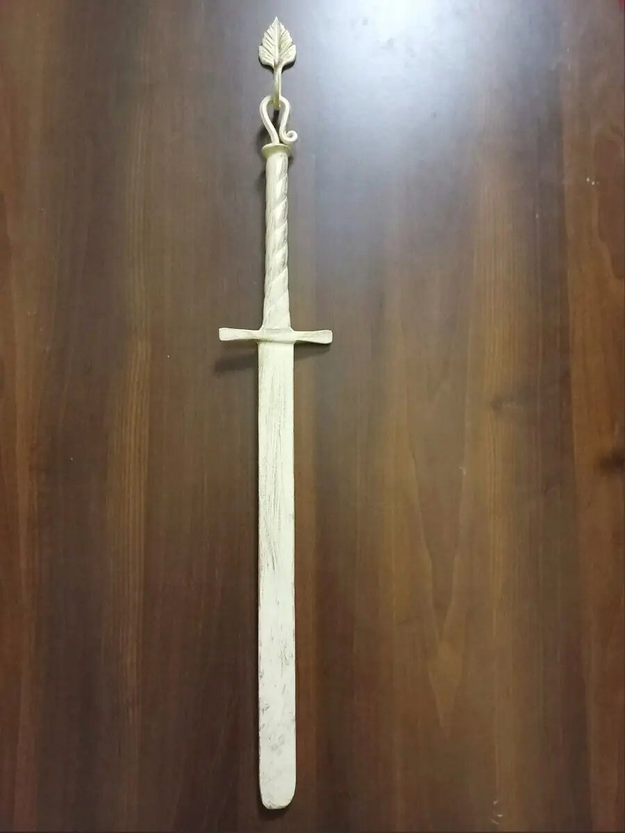 Кованая ложка для обуви, рожок, Студия кованой мебели Нива, цвет античный белый