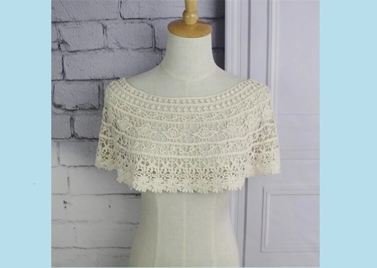 Хлопковая кружевная шаль yoohxin White 4