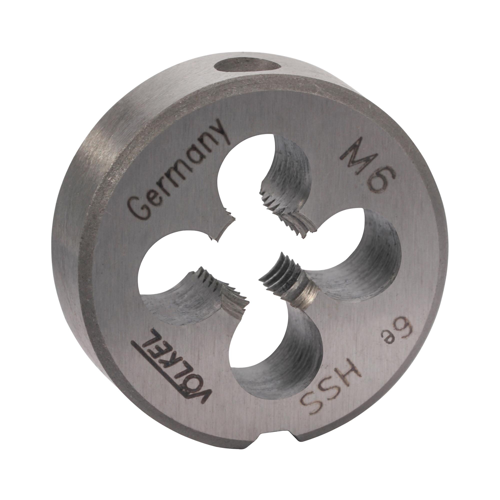 Плашка Volkel М6х1,0 HSS DIN EN 22568 6e 20х7мм V27509