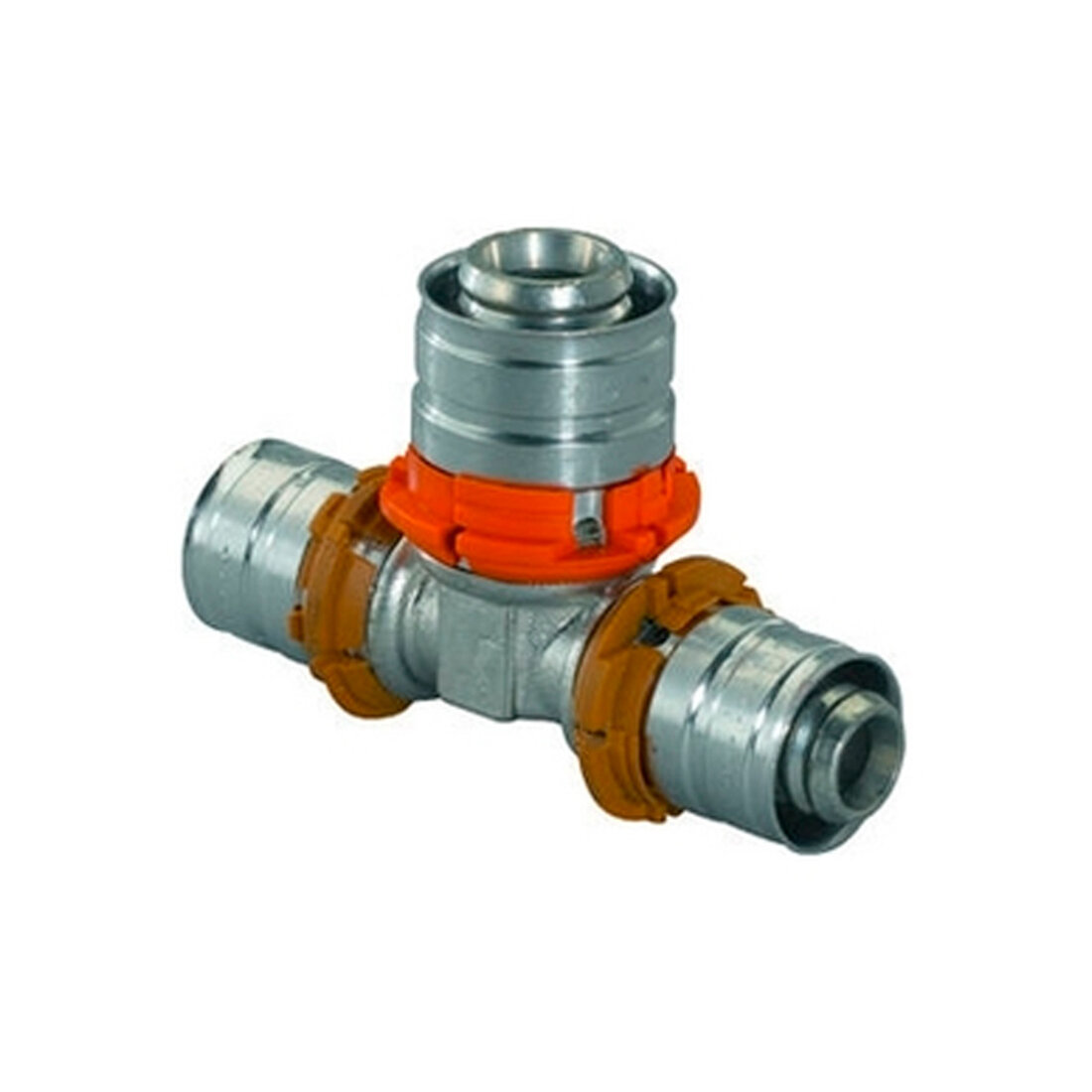 Тройник UPONOR S-PRESS PLUS редукционный латунный 25-16-20, латунь