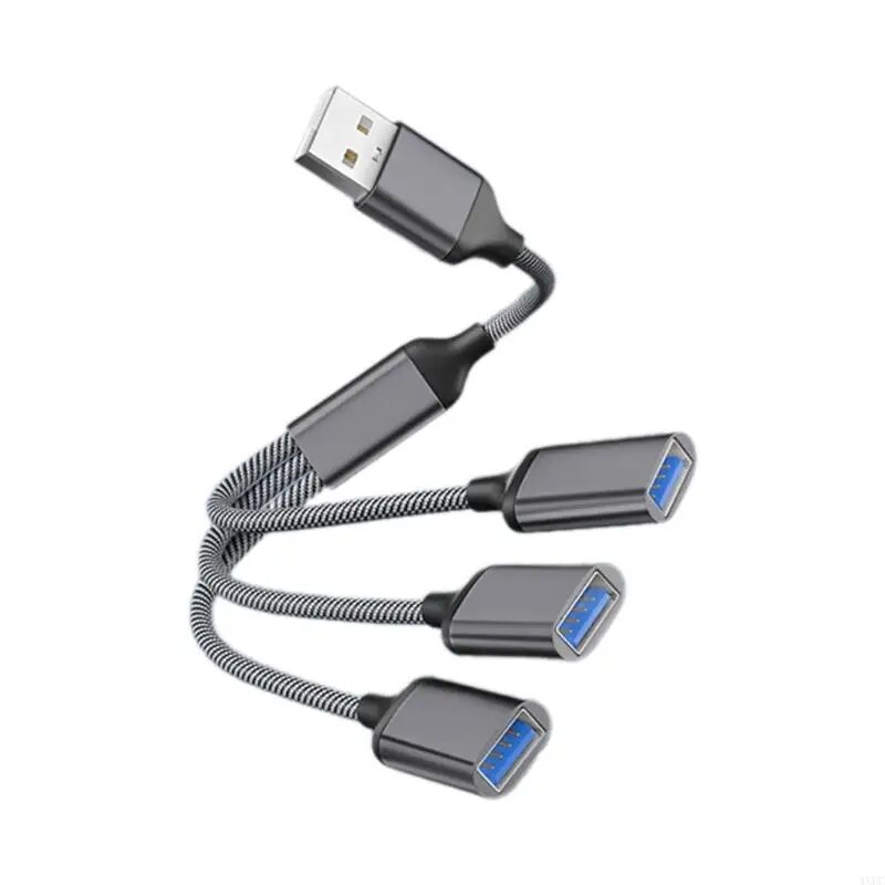USB-хаб 3 USB, серый, 28 см