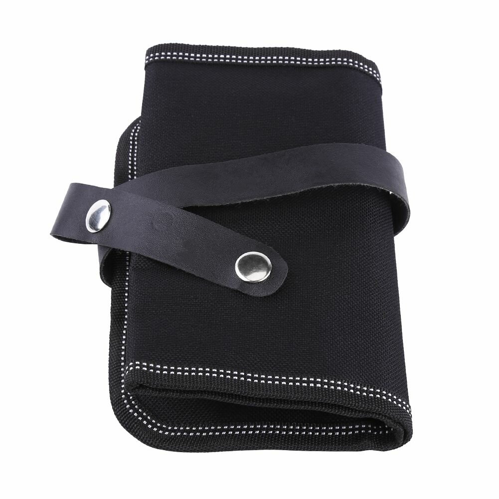 Свернутый футляр для карандашей, 36 слотов, черный, на кнопке