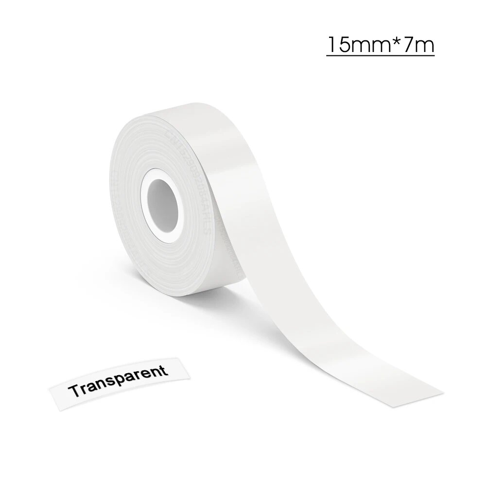 Самоклеящаяся наклейка в рулоне бумаги Marklife P12, термобумага для этикеток, белая, прозрачная, 15 мм * 7 м, непрерывная лента для этикеток для принтера P12