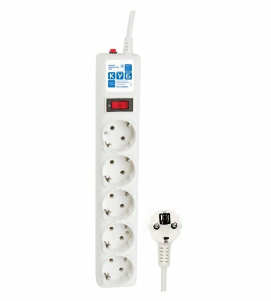 Сетевой фильтр ПВС 3x0,75 5x3x10А Power Cube