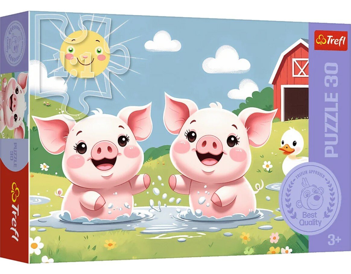 Пазл детский Trefl 30 деталей, элементов: Счастливая жизнь в деревне
