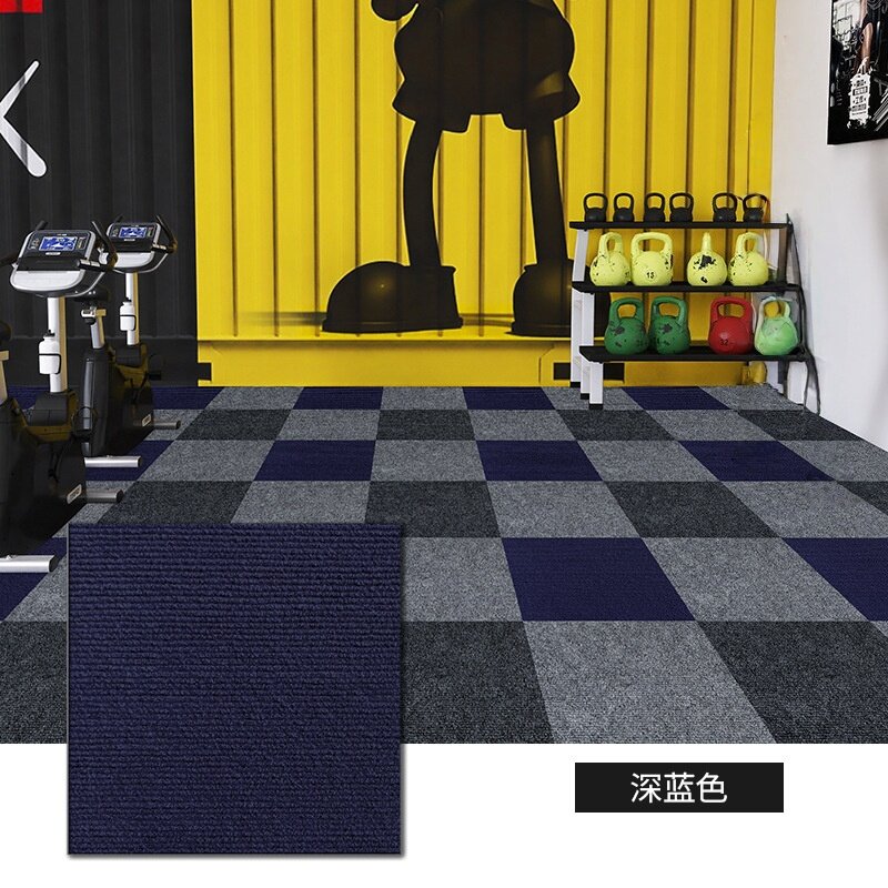 Квадратный ковер, пэчворк, самоклеящаяся основа, 30x30 см, Темно-синий