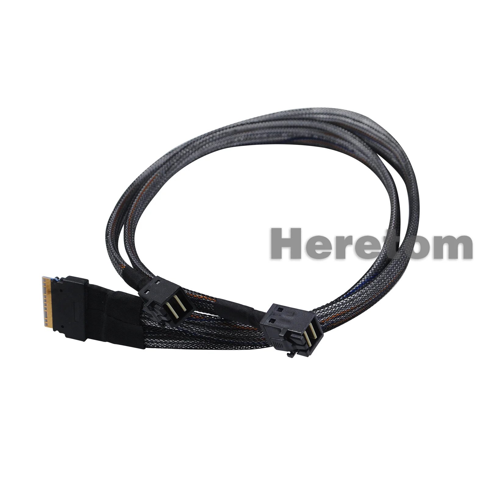 MINI Slim SAS SFF-8654 8I to 2x MiniSAS HD SFF-8643 50 см 12G/6G/PCIe 4,0 кабель NVMe для Slim RAID/HBA Card