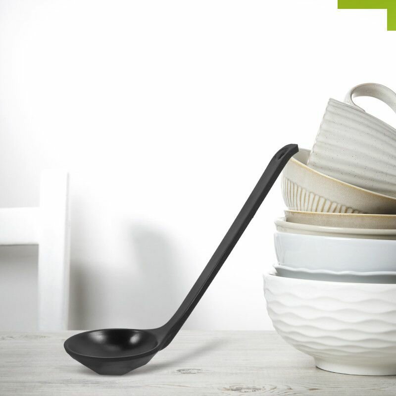 2 шт. черные азиатские ложки для супа, японские ложки, меламиновые, для лапши, ручная работа, 20.50X6.00X2.00CM-