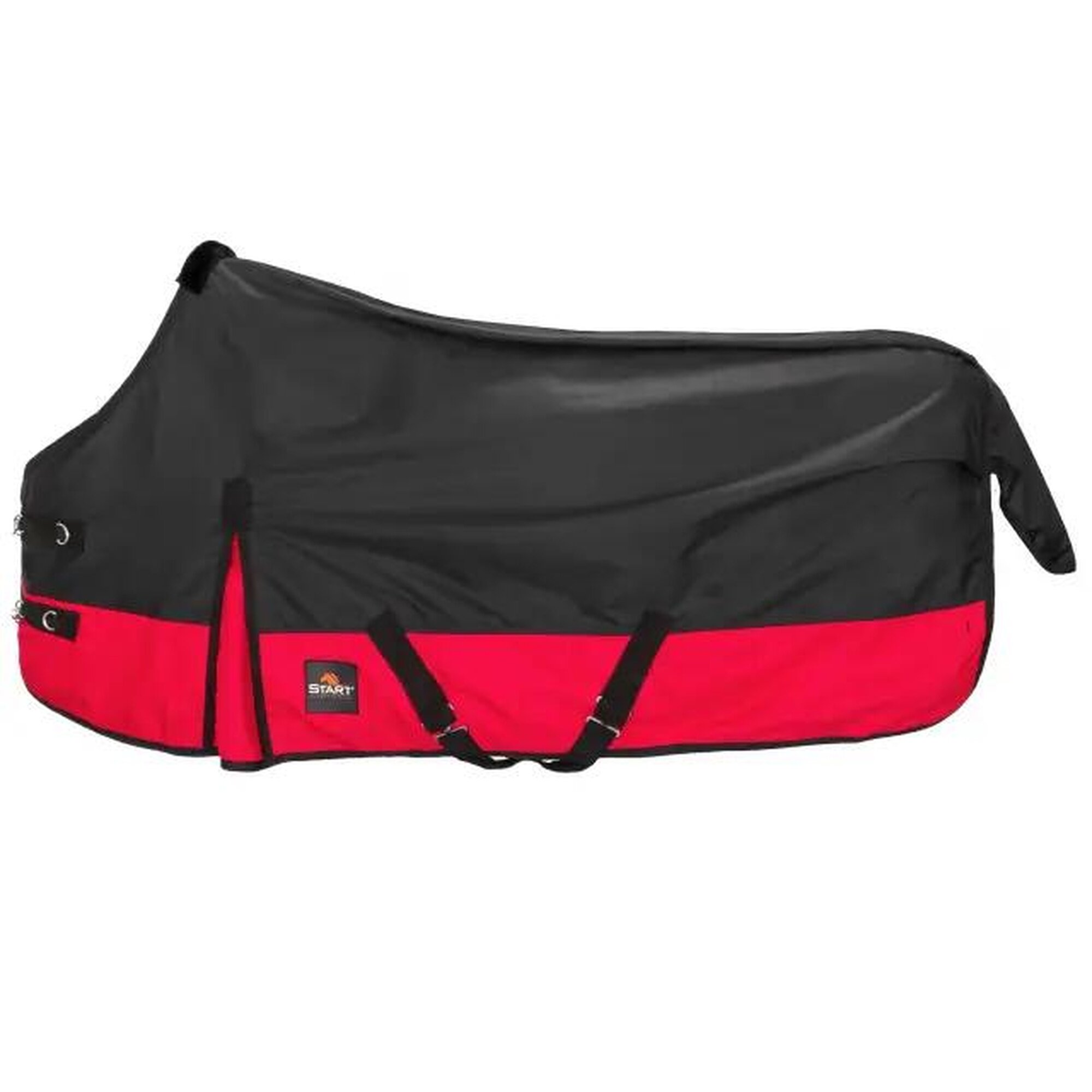 Decathlon Паддок-попона START 2-tone 0g 600D с нейлоном, водонепроницаемая, размер:105 см, красный/черный