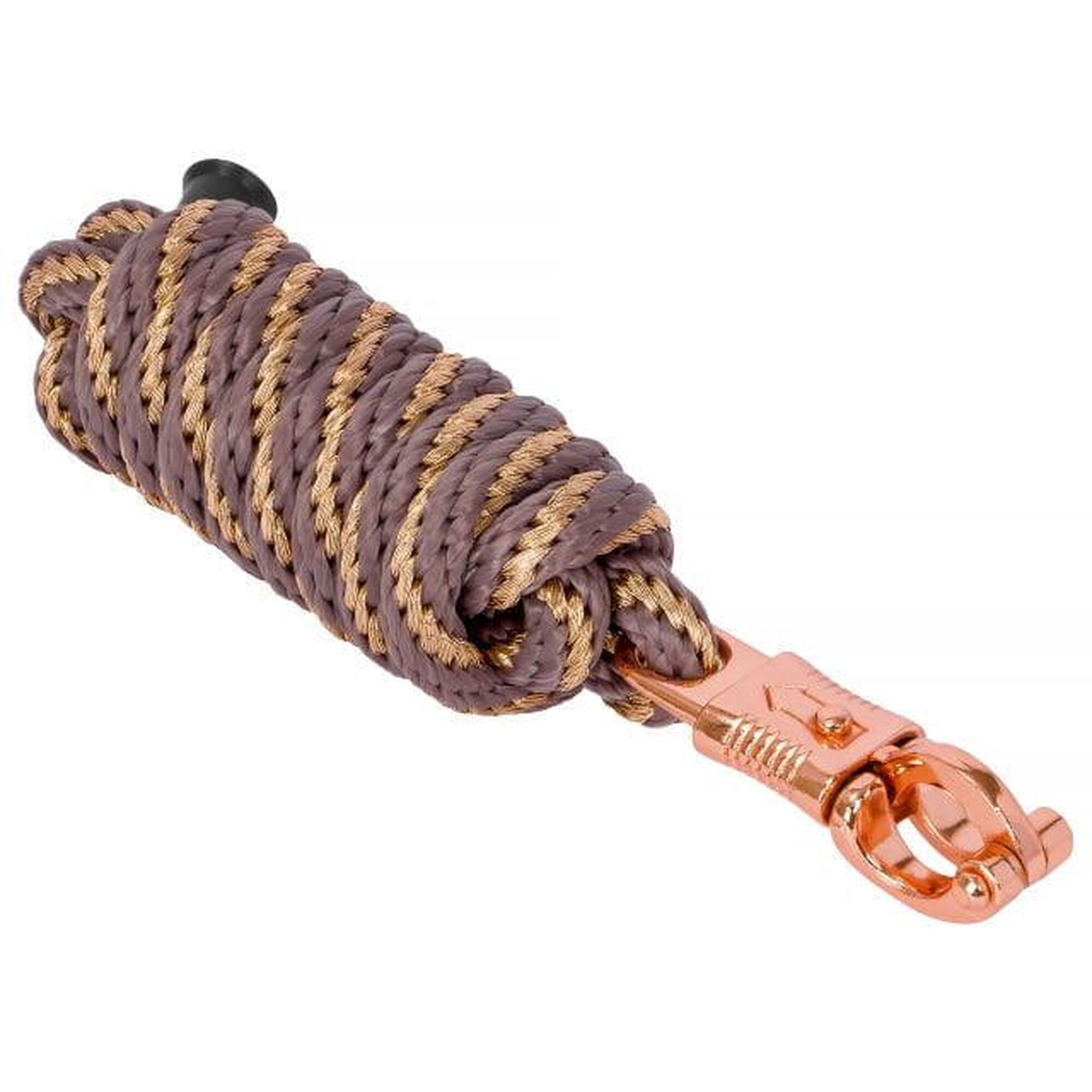 Decathlon Повод START HardRosegold PP 2м с карабином PANIC, плетеная, коричневый