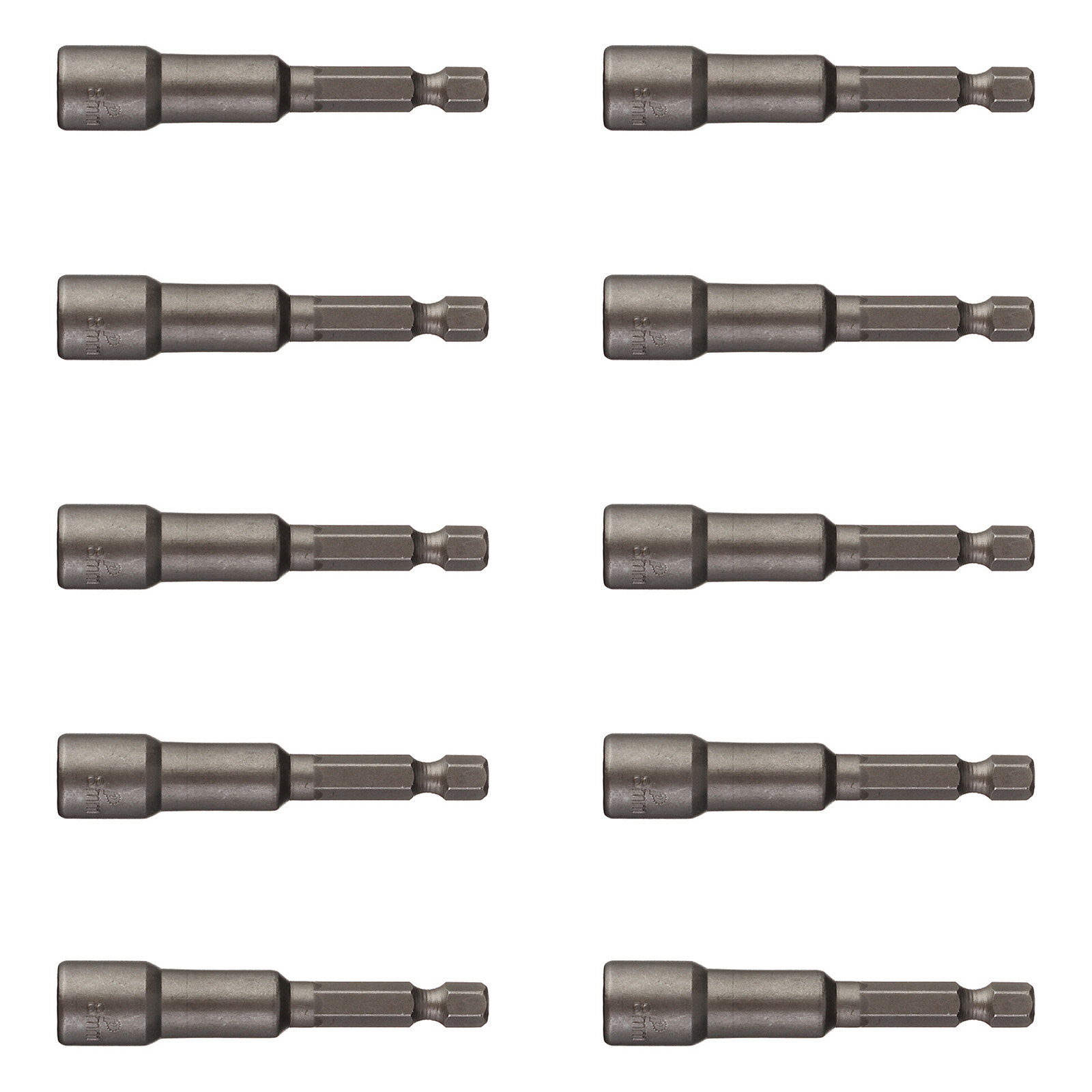Адаптер для болтов и саморезов Практика (035-134) 8 мм L65 мм магнитный шестигранная головка (10 шт.)