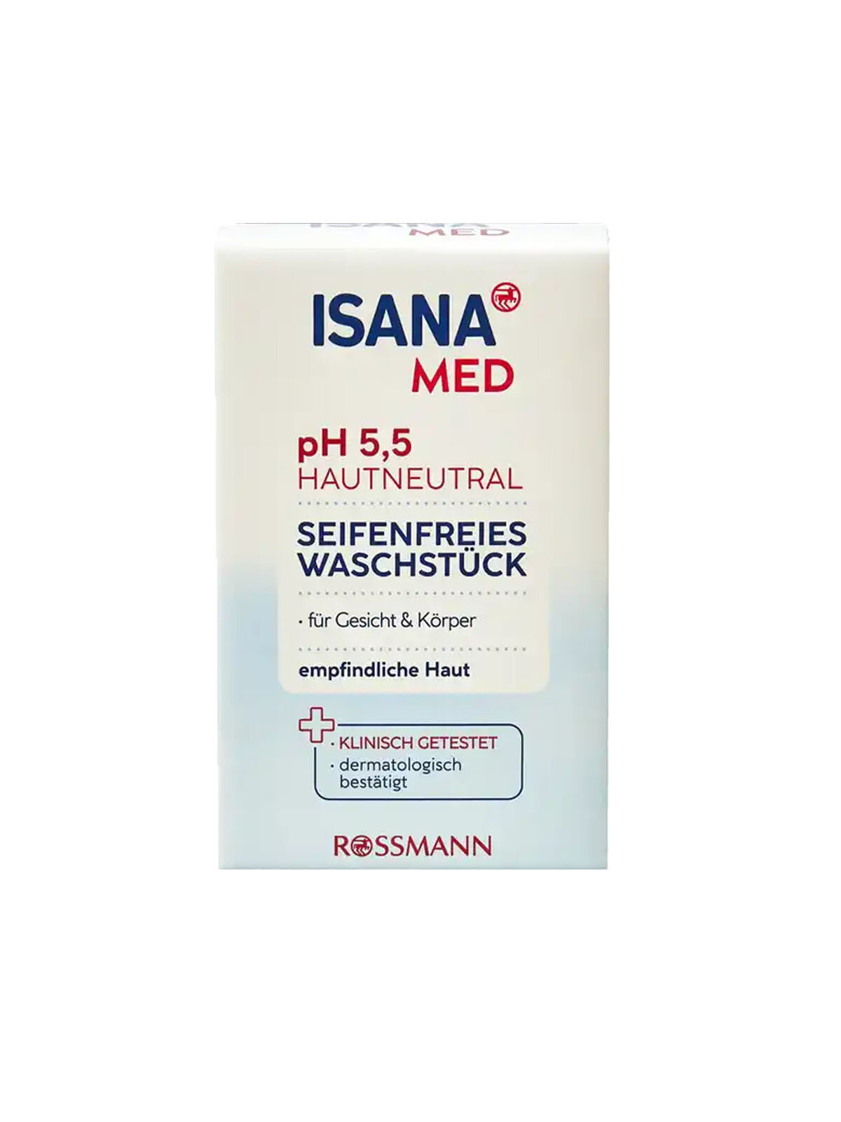 Мыло твёрдое для чувствительной кожи лица и тела ISANA MED, pH-5,5, 100гр, 1шт