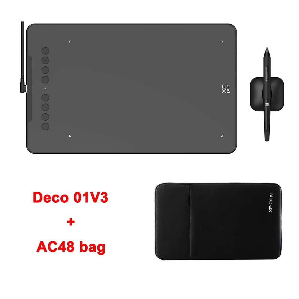 XPpen New Deco01V3 Цифровой планшет для рисования 01V3 add Case