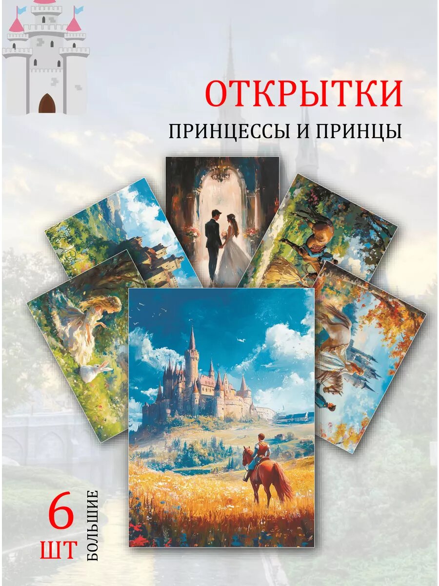 А6 Открытки принцессы и принцы Самые лучшие большие открытки формата А6 в нашем мгазине Обнимай словами