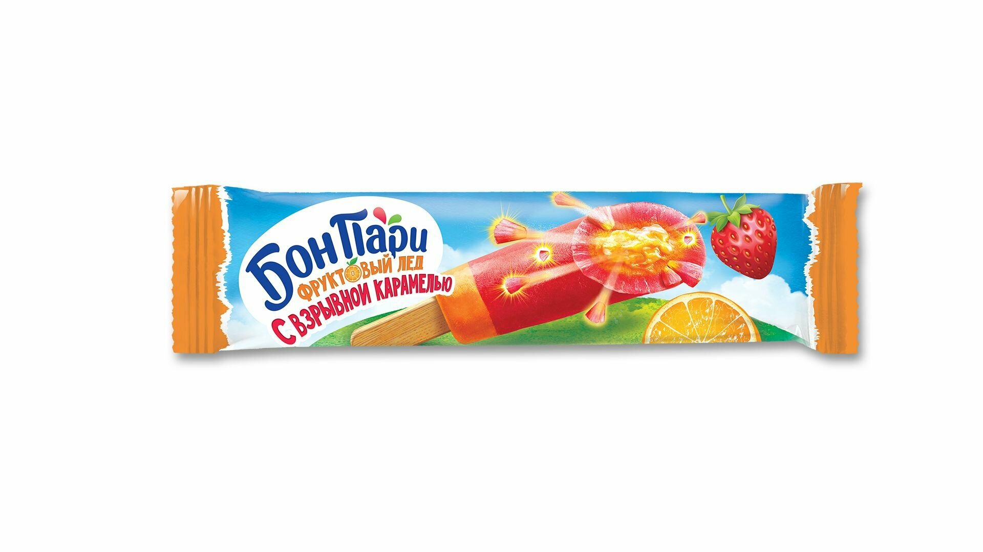Фруктовый лед с взрывной карамелью 54 мл Эскимо Ураган Бон Пари