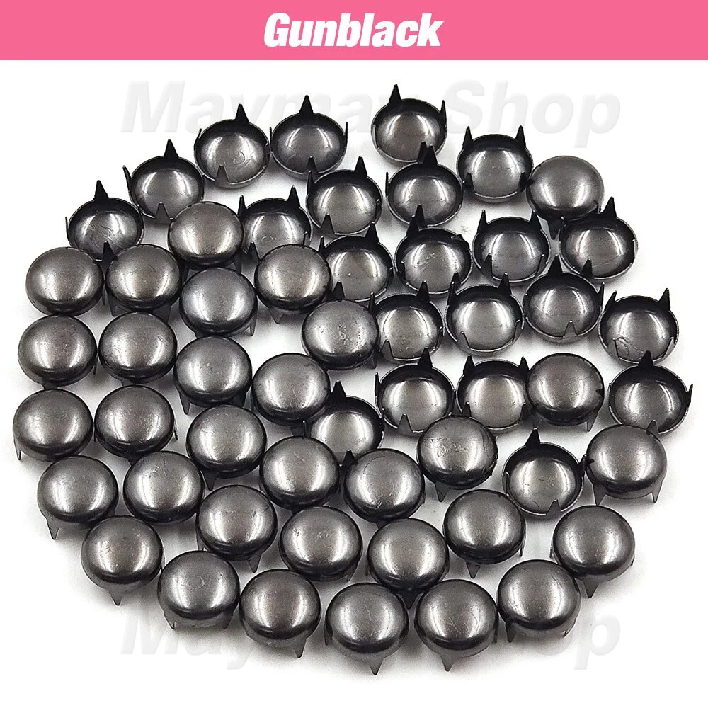 Заклепки Gunblack для кожи, 100 шт, 6-12 мм, 4 когтя