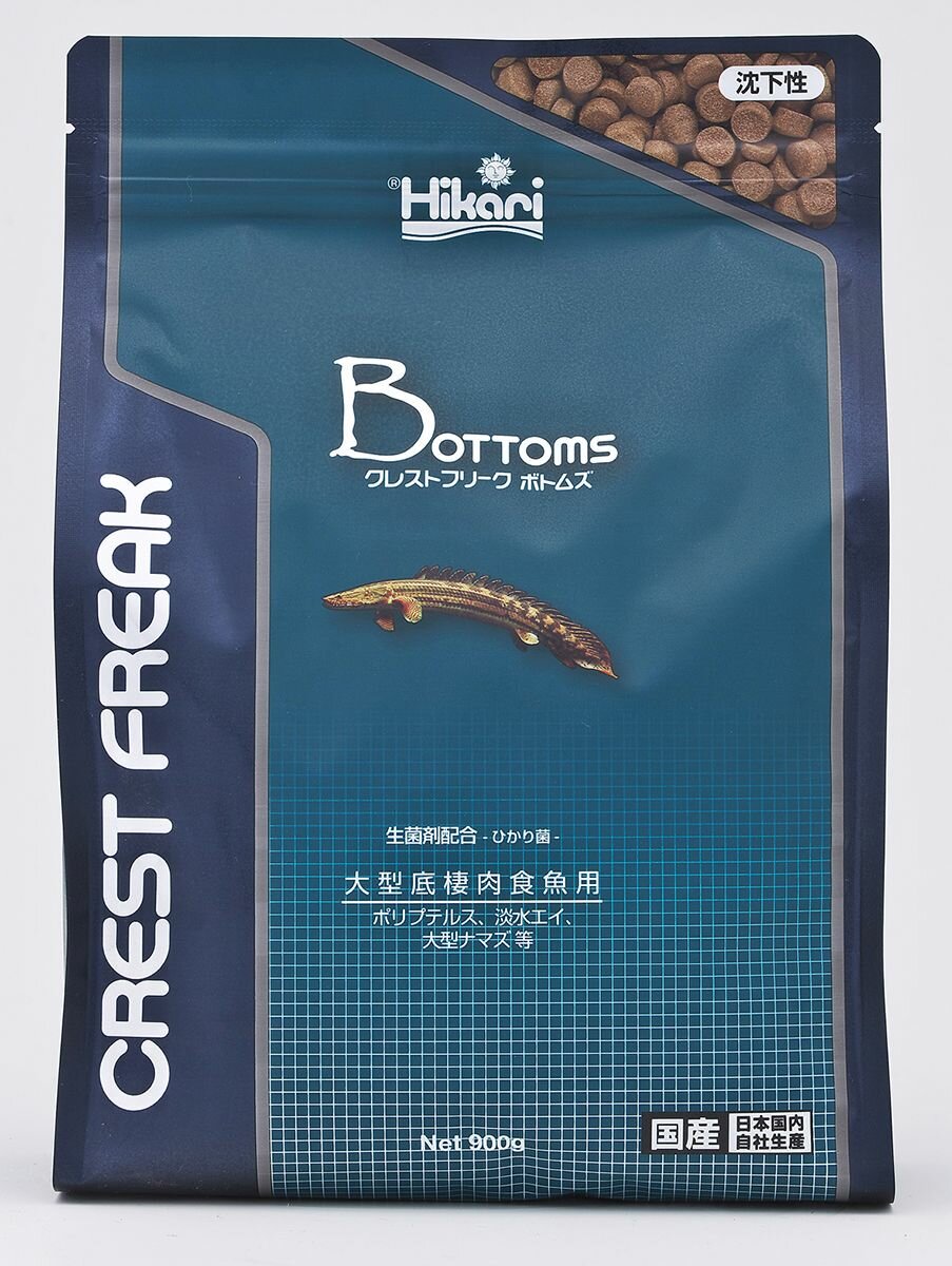 Корм для крупных плотоядных донных рыб Hikari Crest Freak Bottoms, 900 г