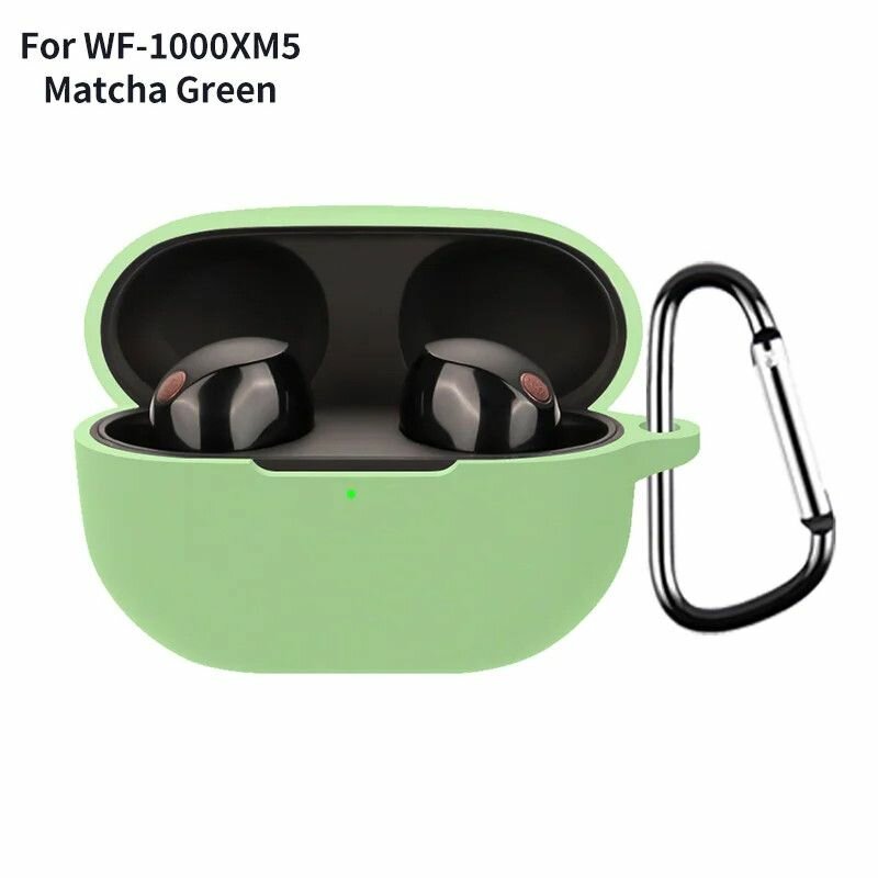 Sony WF 1000xm5 беспроводная крышка для наушников, ударные мягкие силиконовые наушники, защитная защитная крышка с царапиной, с крючком, зеленый