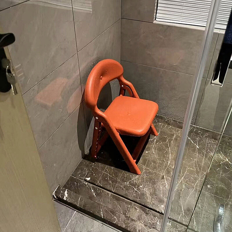 Табурет для ванной, табурет для ванны, детский стул со спинкой, складной красный