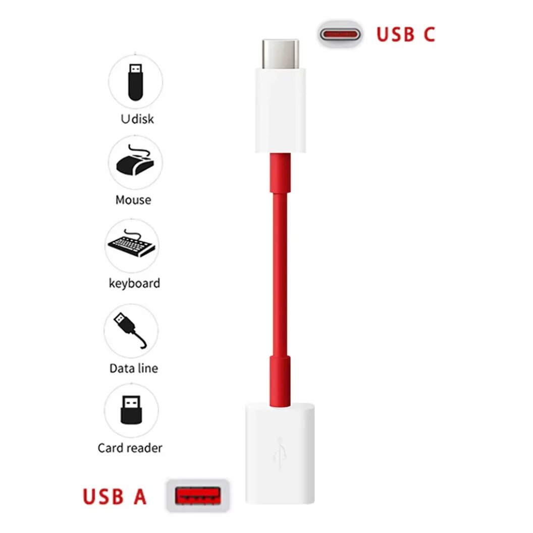 Кабель-адаптер USB C — USB 3.0 OTG, 5 Гбит/с, передача данных Plug & Play для Macbook Pro, Samsung S24, телефон, планшет, подключение клавиатуры