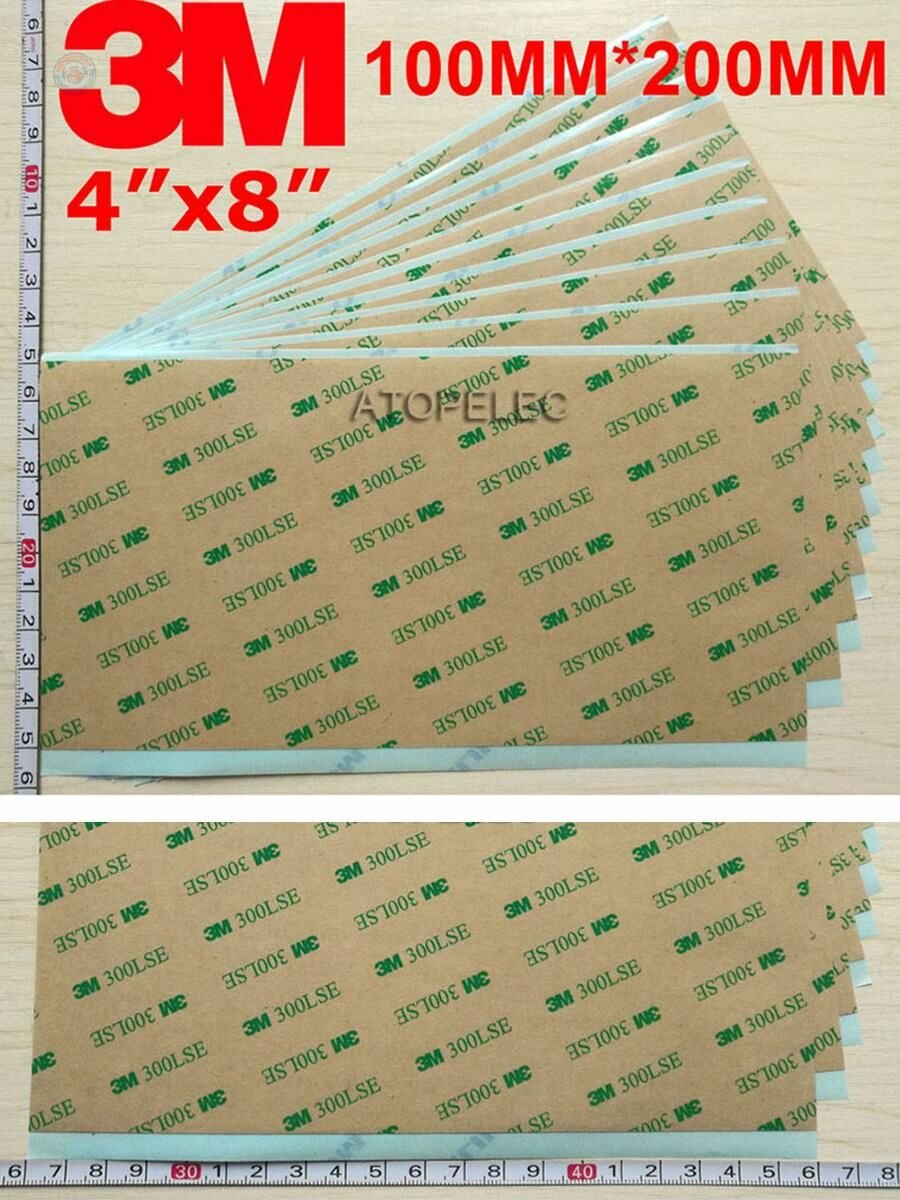 Двусторонняя клейкая лента 3M 300LSE 100x200 мм, суперсильное крепление для ремонта телефонов, планшетов, ноутбуков, идеальна для замены дисплеев и батарей