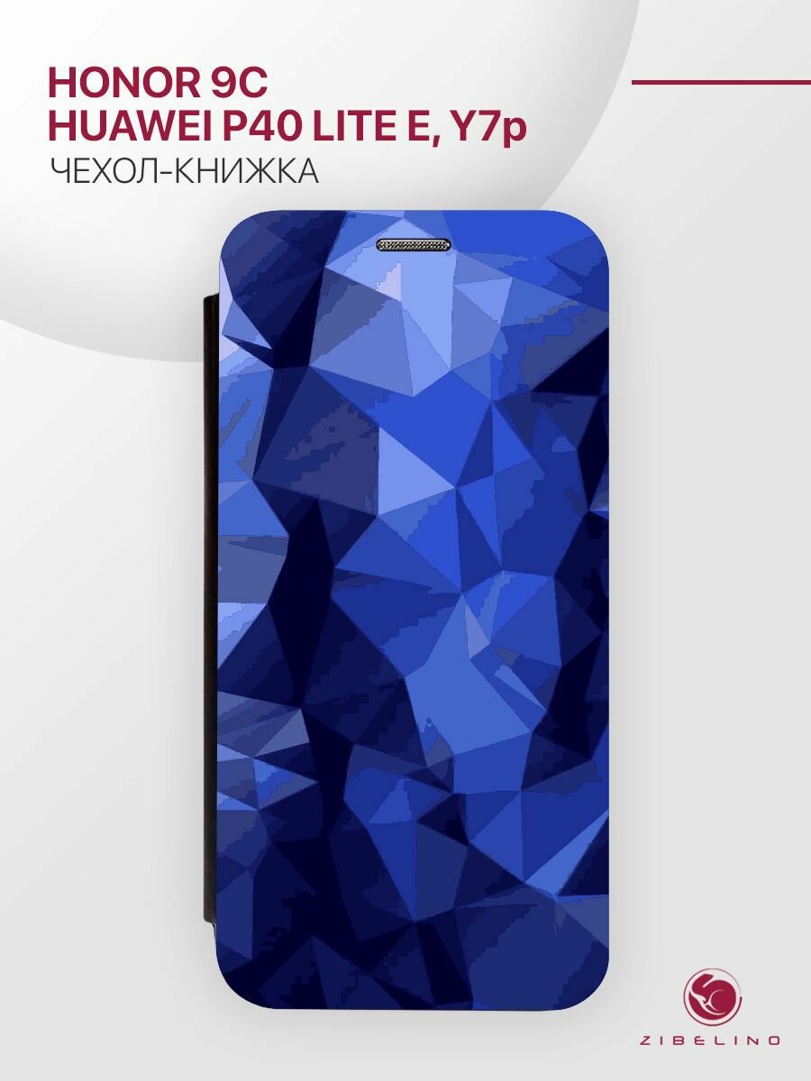 Чехол для Honor 9C, Huawei P40 Lite E, Huawei Y7p с магнитом, черный, с принтом геометрический принт