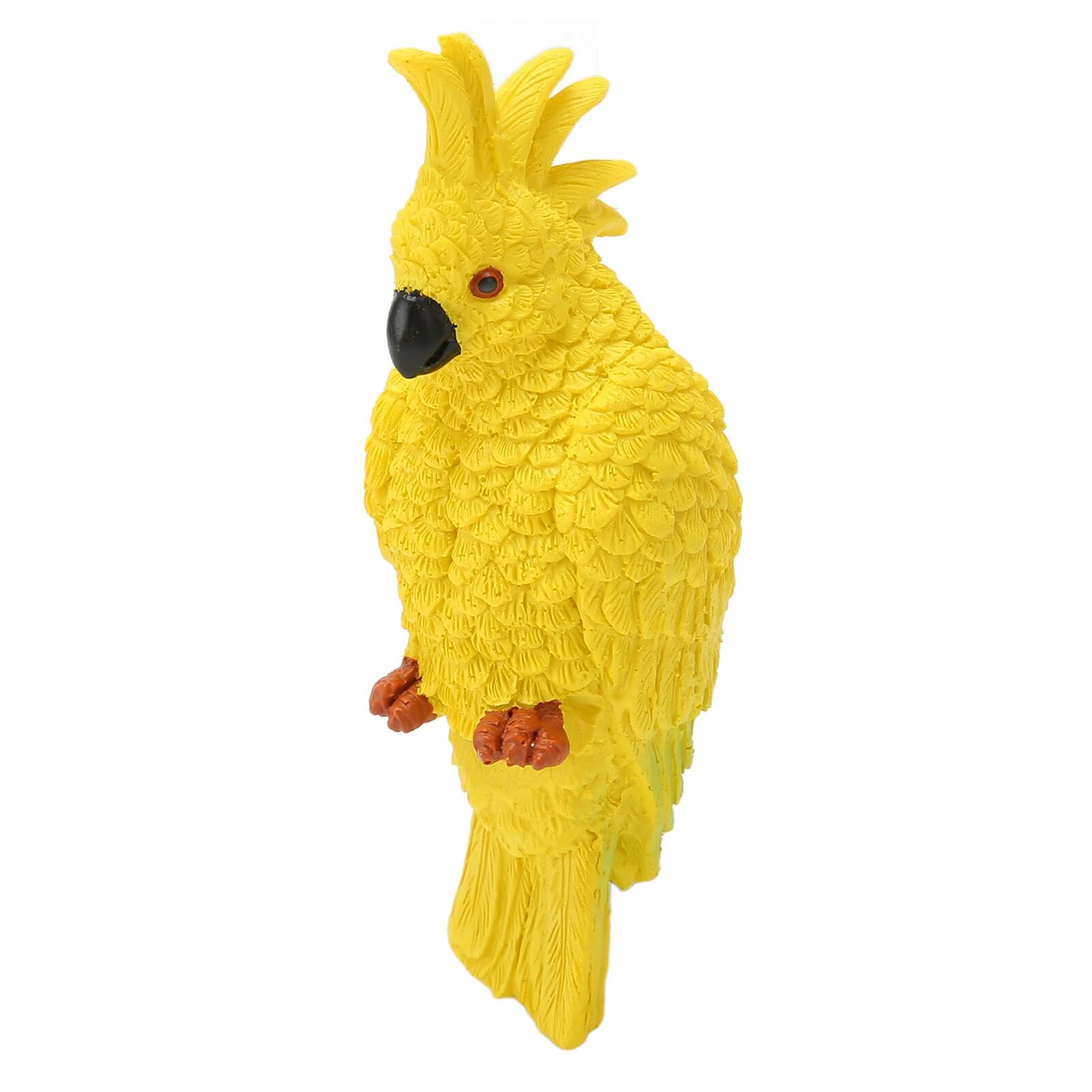Фигурка попугая из смолы для аквариума (желтая)