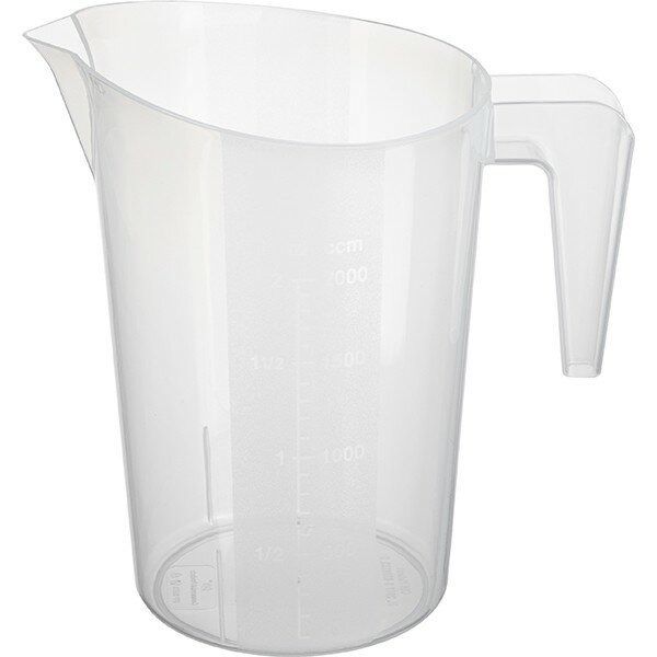 Стакан мерный с ручкой, пластик, 2 л, белый, 1 шт. (Probar, страна Китай)