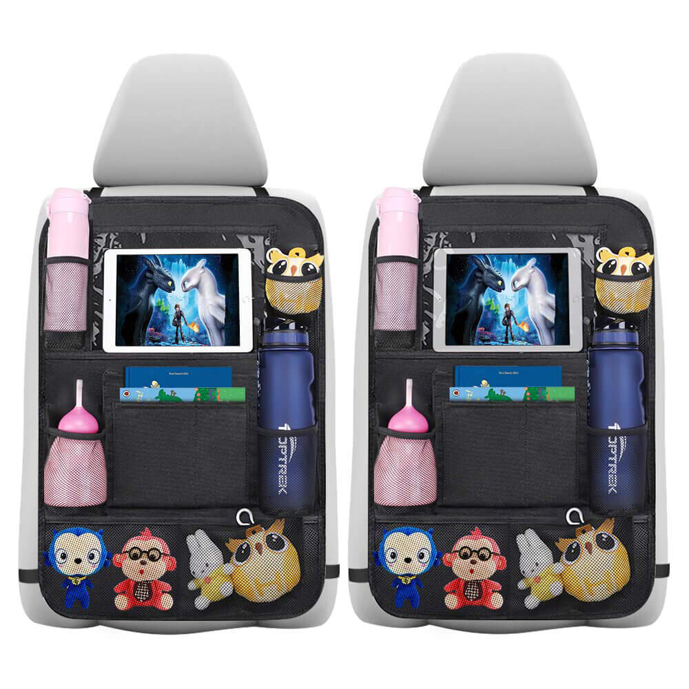 Защитный чехол для спинки автомобильного сиденья, большой детский органайзер для заднего сиденья, водонепроницаемые чехлы из ткани Оксфорд с защитным ковриком для автомобильного сиденья