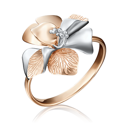 Кольцо, красное золото, 585 проба