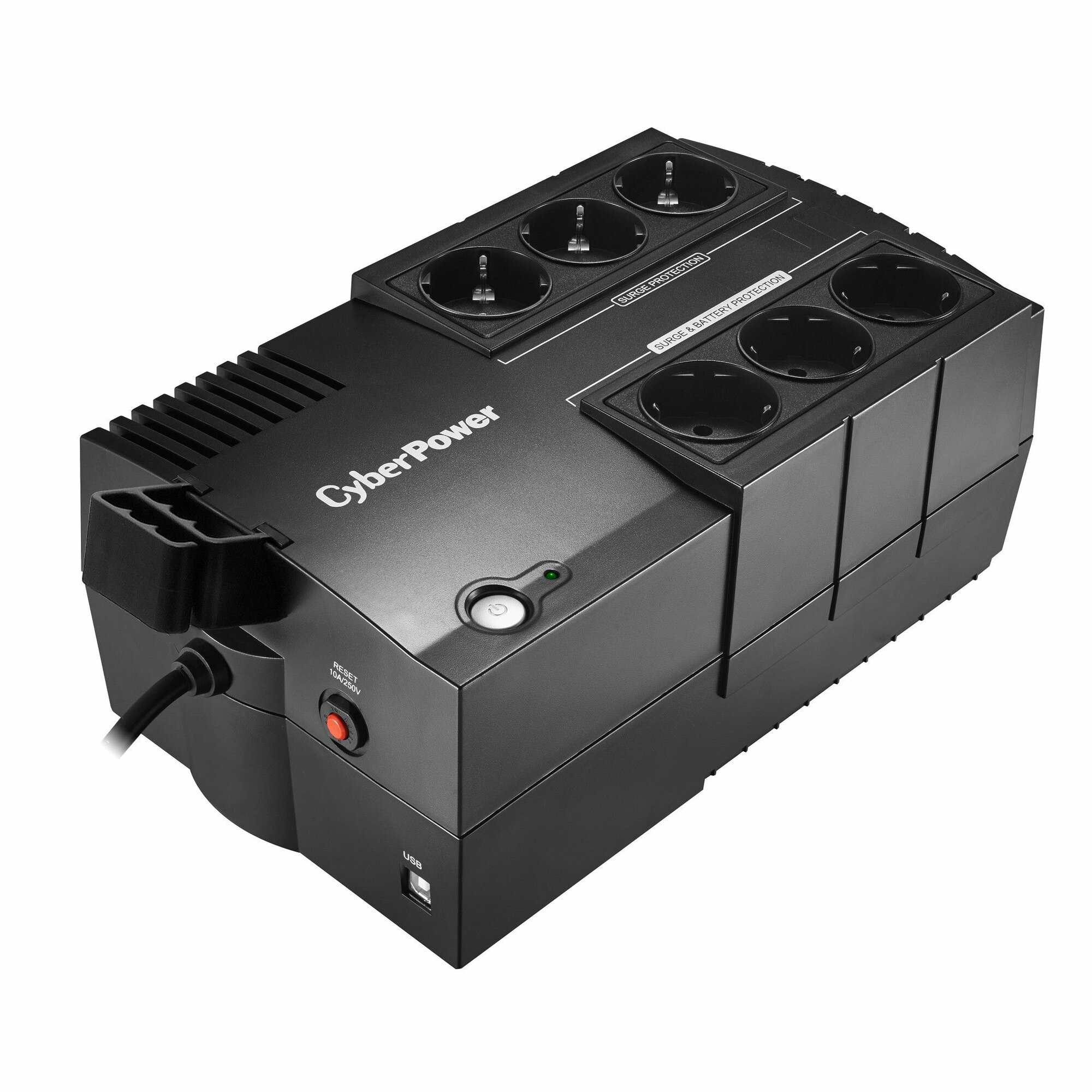 CyberPower BS450E Источник бесперебойного питания 450VA 270W, 8 розеток Schuko , 1xUSB для ПК, линейно-интерактивный
