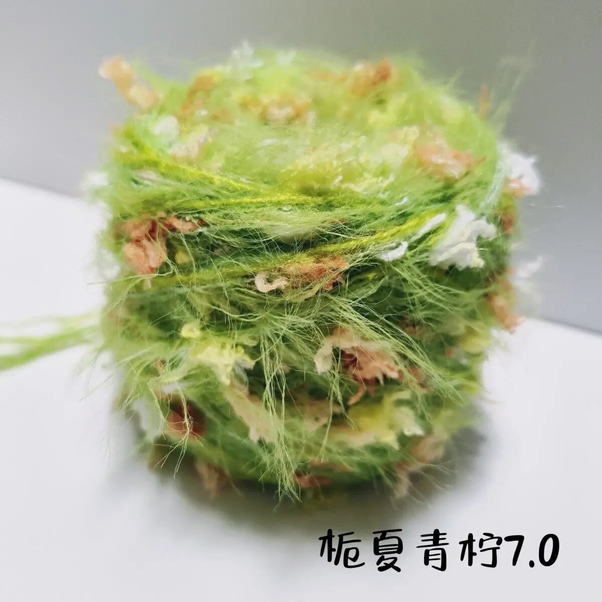 Смешанная пряжа полиэстер/акрил 50г для вязания Зеленый, 01-50g