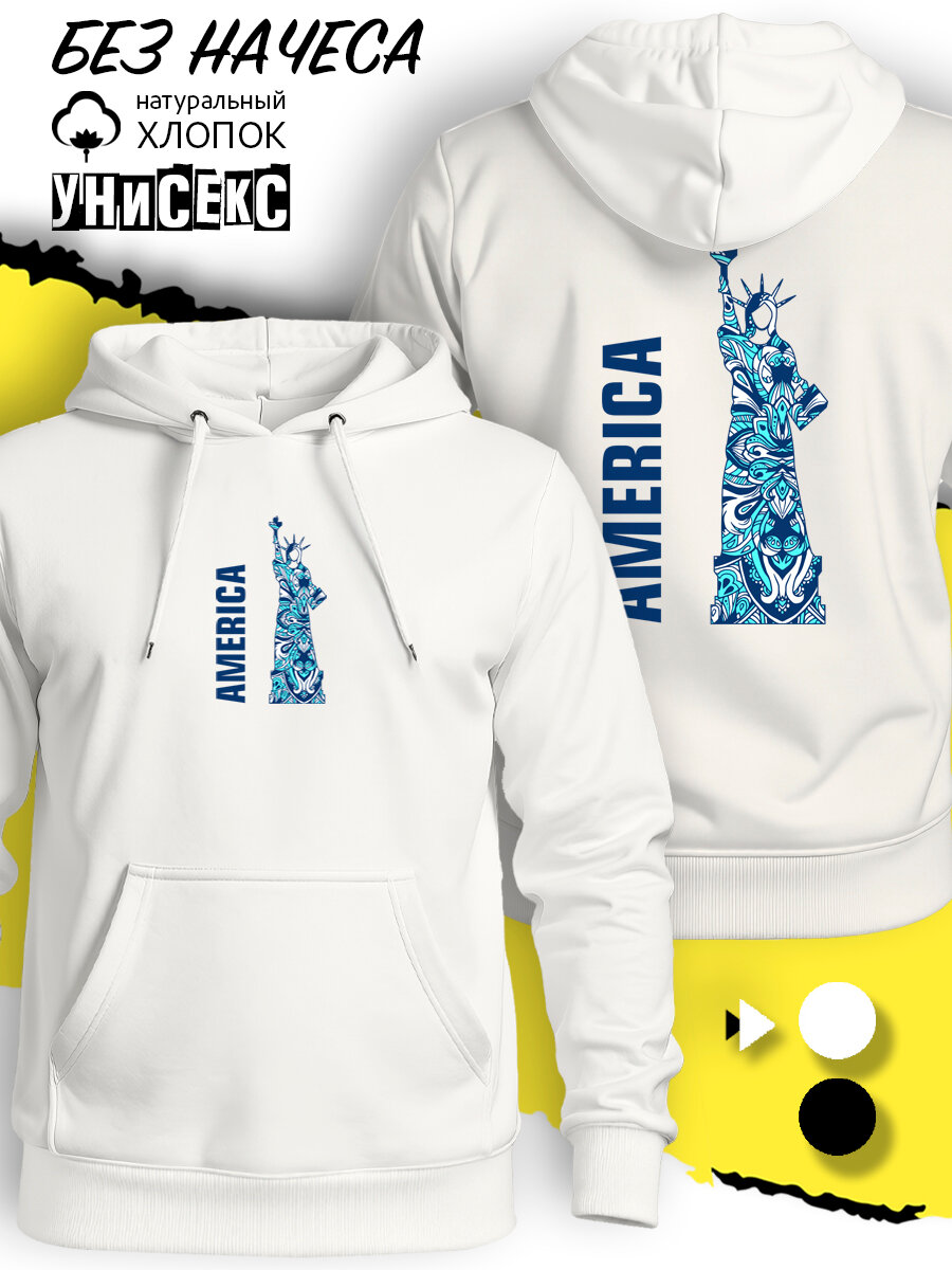 Худи SMAIL-P Толстовка свитшот Америка America статуя свободы