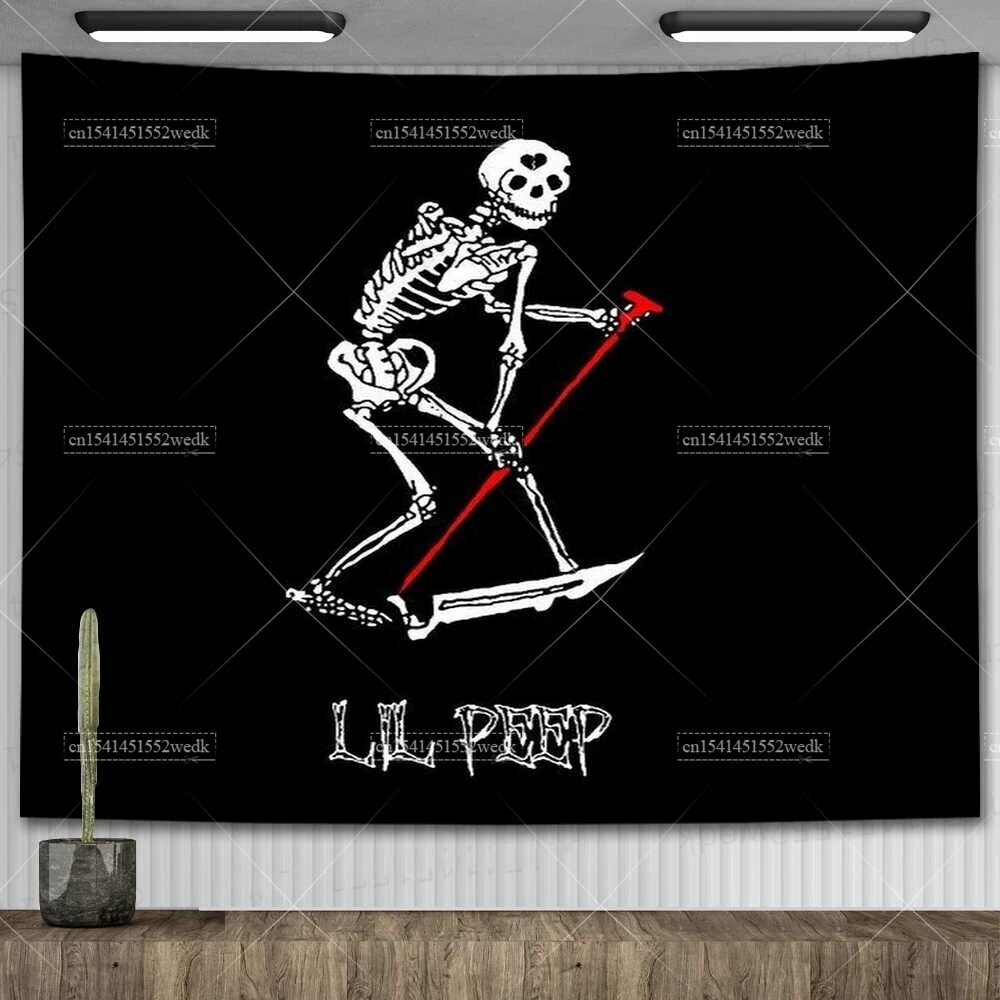 Гобелен Lil Peep Черный FFO Черный, 95x73cm, AGT5587
