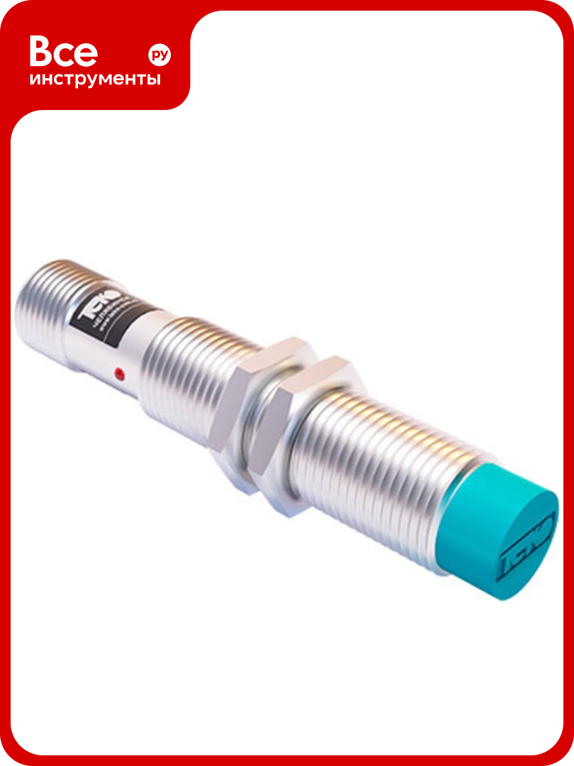Индуктивный датчик теко ISN EC2A-31P-4-LZS4 Sn=4 мм, корпус М12x1 алюминий не заподлицо,