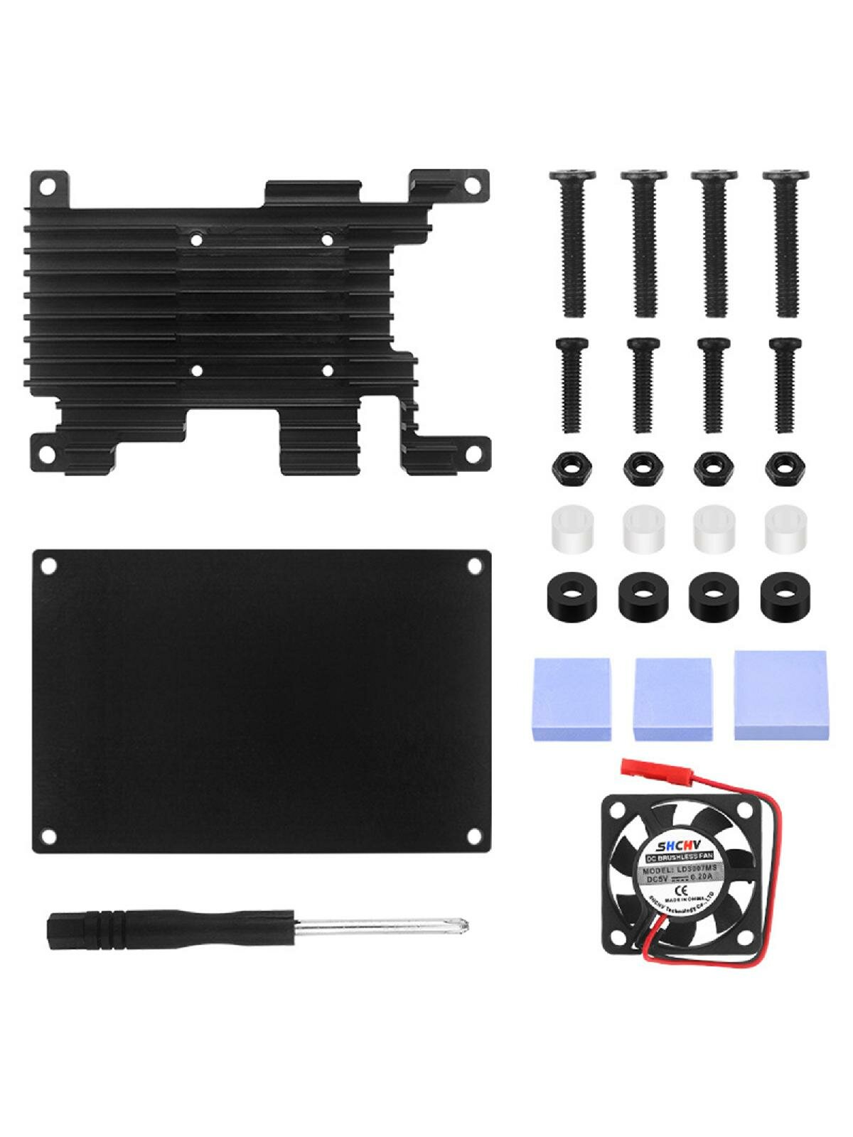 Case for Orange Pi 3 LTS Aluminum Alloy Shell Box Protect Enclosure with Cooling Fan for Orange Pi 3 LTS Heatsink Case-