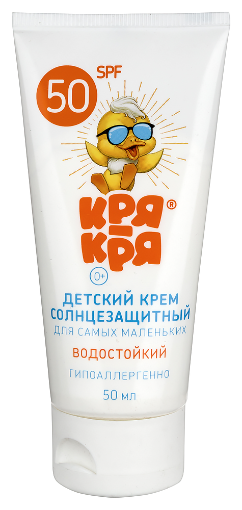 Кря-кря крем детский солнцезащитный для самых маленьких д-пантенол spf50+ 0+ 50 мл