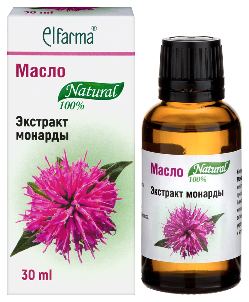 Elfarma масло косметическое экстракт монарды 30 мл в индивидуальной упаковке