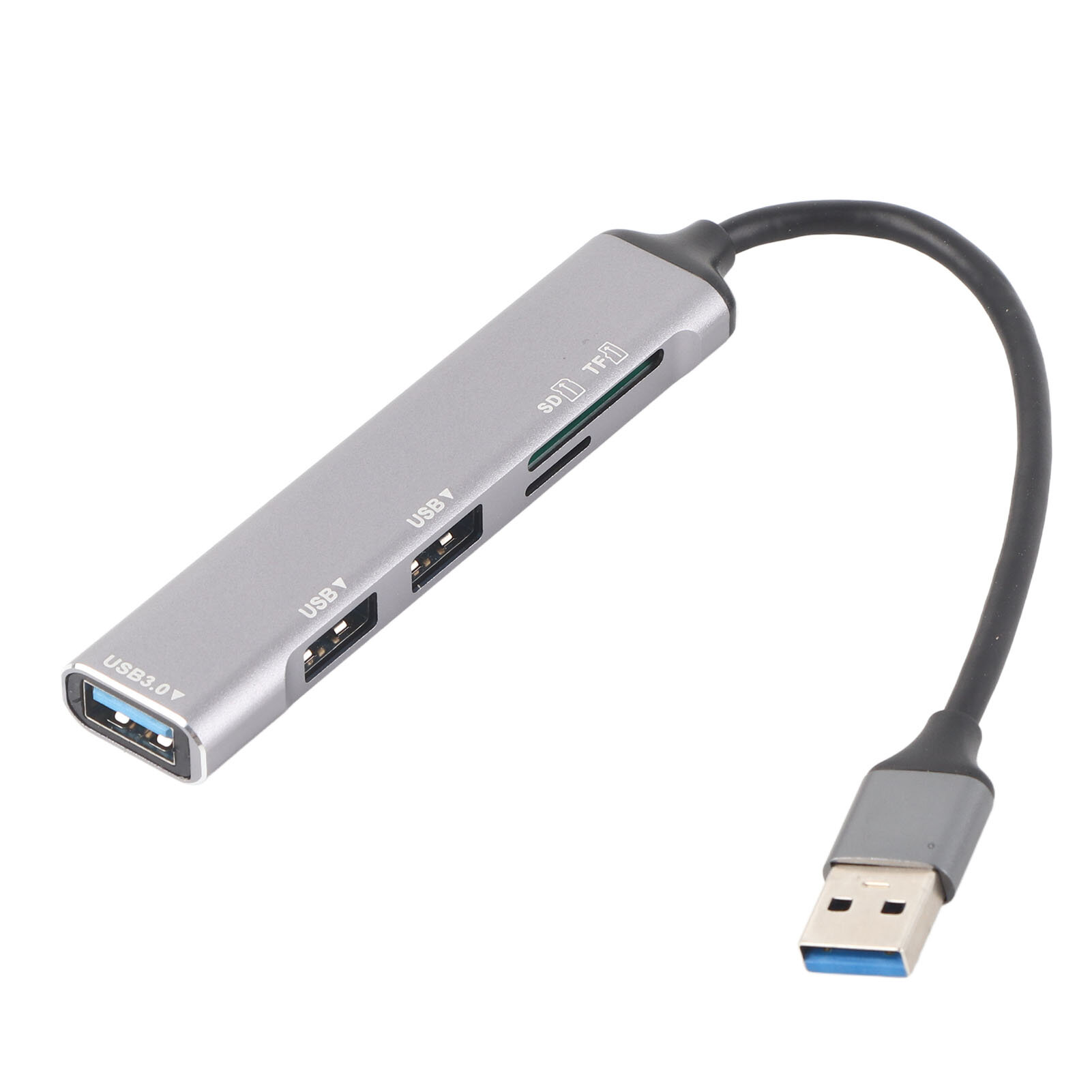 Концентратор USB3.0 5 в 1, многопортовый, корпус из алюминиевого сплава, мини-портативный сплиттер для дома, путешествий, офиса, командировки
