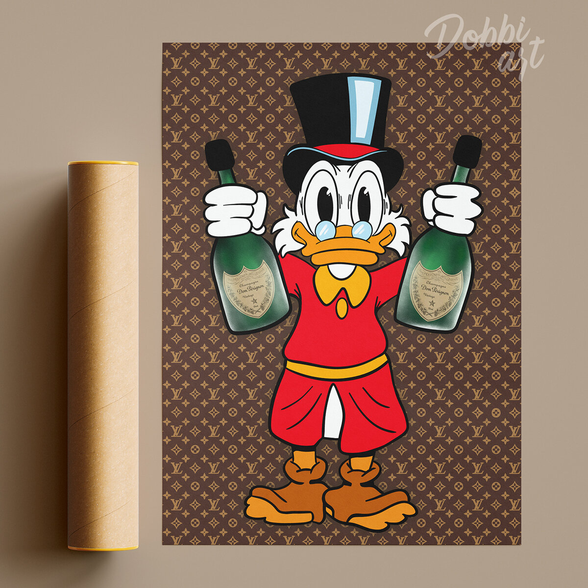 Постер Скрудж Макдак 60х80 см/ Постер для интерьера/ Декор на стену/ Постер для дома, офиса/ Картина для интерьера