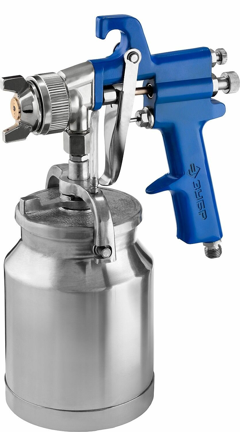 Краскопульт ЗУБР PRO 350N Профессионал, пневматический, диаметр сопла 1.8 мм, нижний бачок