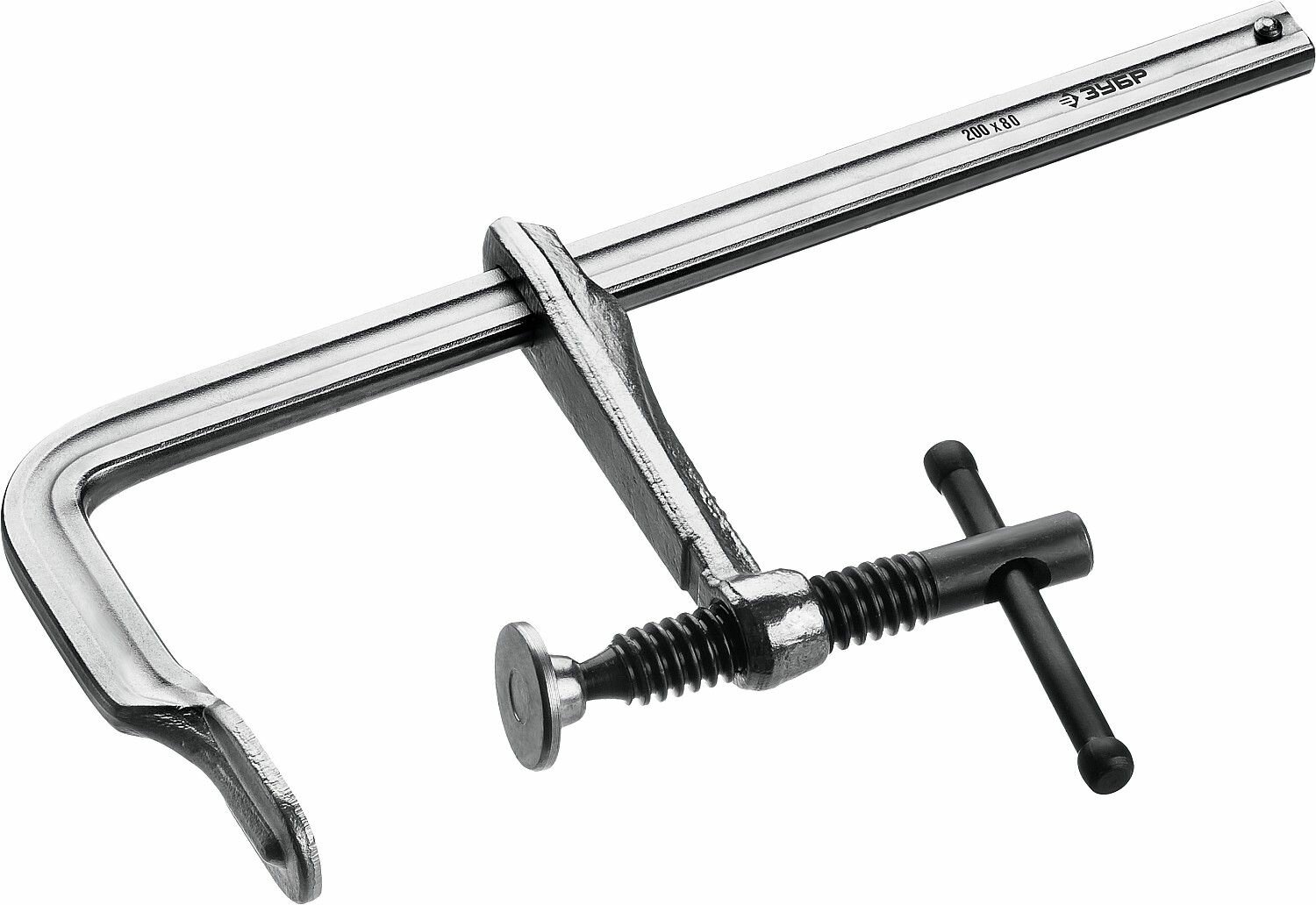 Струбцина ЗУБР КС-200-80, F, 200х80 мм, цельнокованая, Профессионал