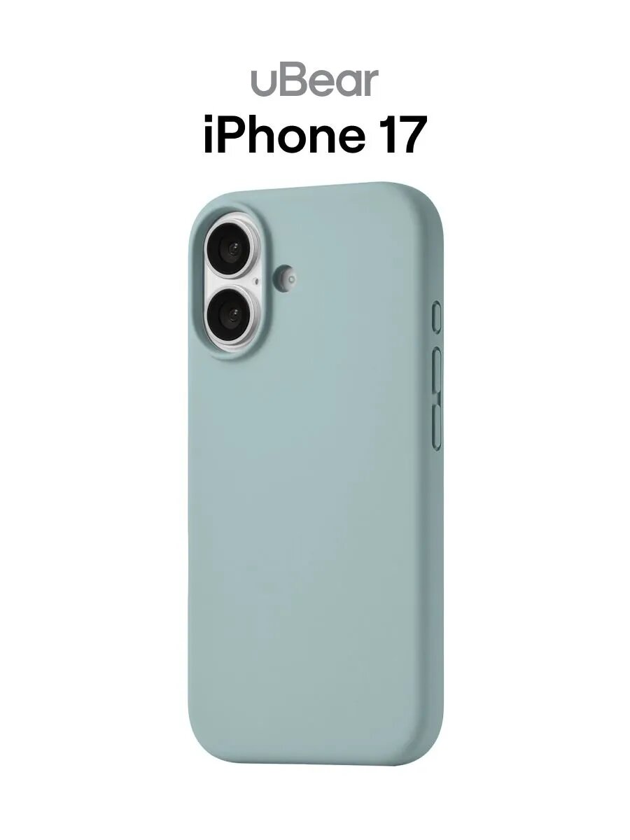 Чехол на iPhone 17 uBear Touch Mag Case, магнитный, цвет: голубой