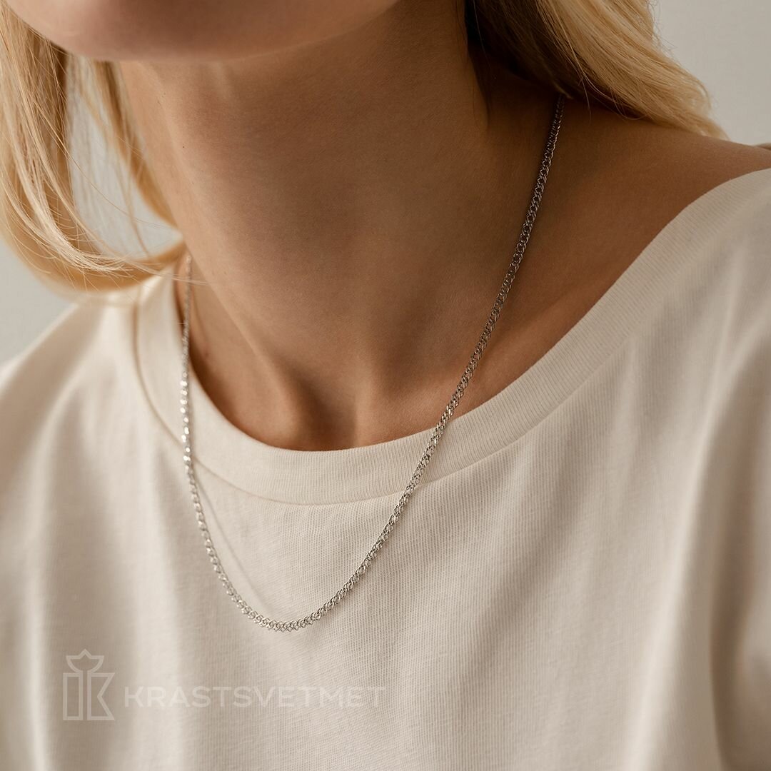 Цепь серебро, 925 проба, родирование